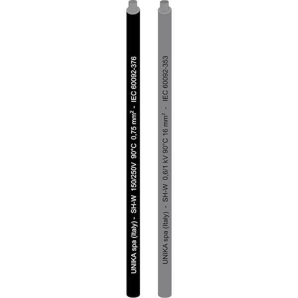 SH-W, Single wire cables for switchboard panels and internal wiring